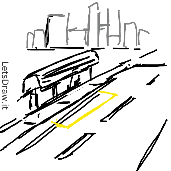 How to draw bus stop / sjype7aji.png / LetsDrawIt