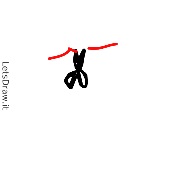 How to draw pair of scissors / so99mxbwt.png / LetsDrawIt