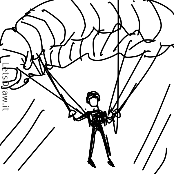 How to draw parachute / sohtpegzx.png / LetsDrawIt
