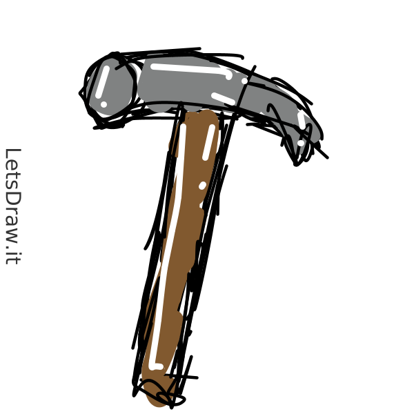 How to draw hammer / sq8unhmbk.png / LetsDrawIt