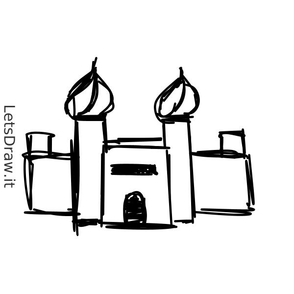How to draw palace / su84canom.png / LetsDrawIt