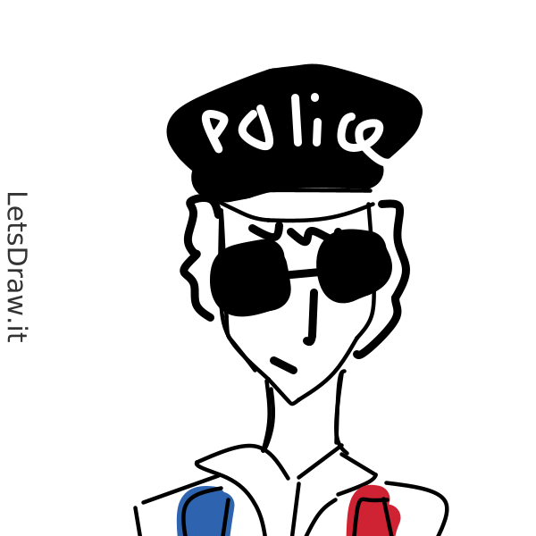 How to draw police / surqr96so.png / LetsDrawIt