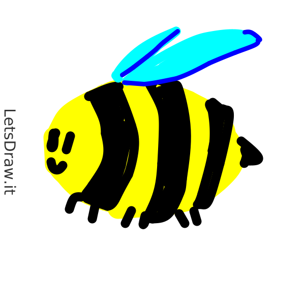 How to draw bee / t3fgeebms.png / LetsDrawIt