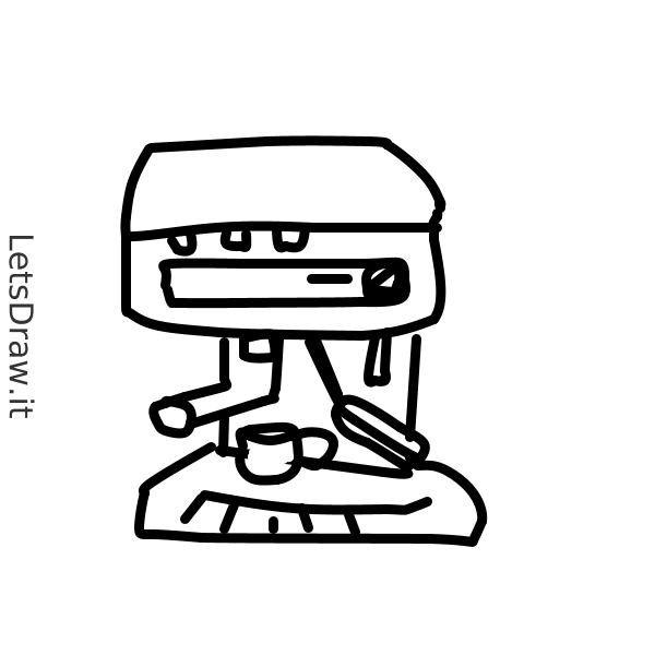 How to draw Coffee machine / t6hkckf3g.png / LetsDrawIt