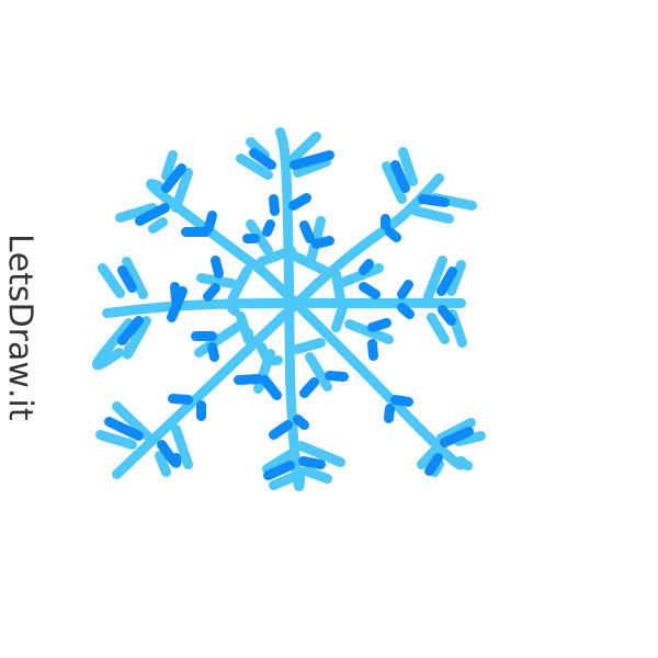 How to draw snowflake / t6onptrki.png / LetsDrawIt