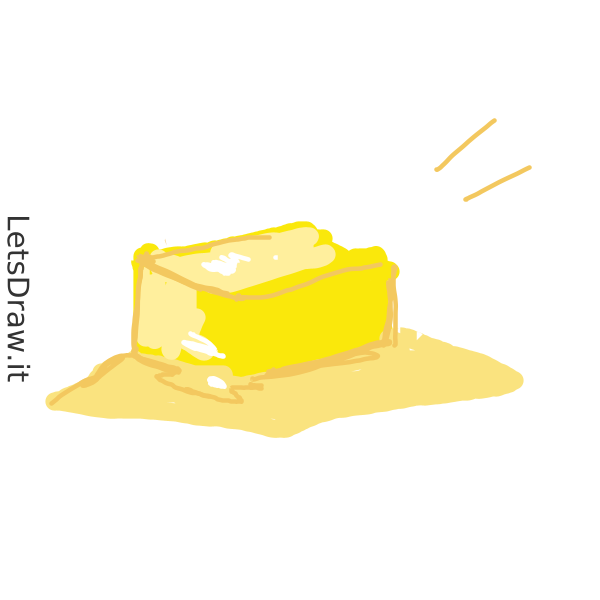 How to draw stick of butter / t74oor5in.png / LetsDrawIt