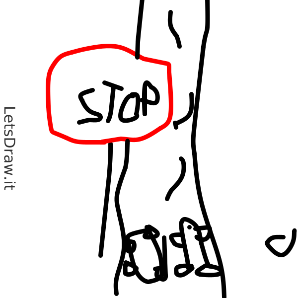 How to draw Sign stop / t7azewxhp.png / LetsDrawIt