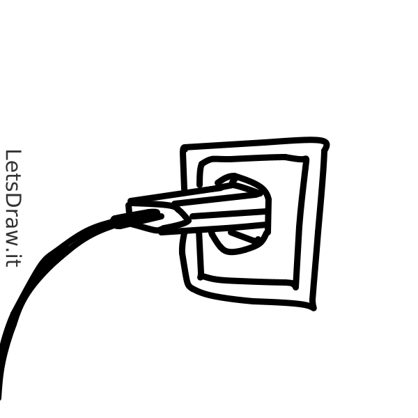 How to draw charging cable / LetsDrawIt