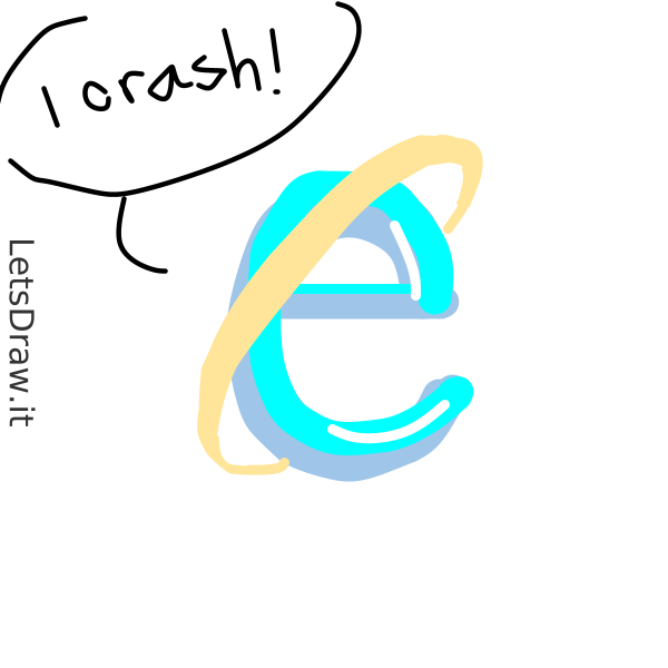How to draw Internet Explorer / t8pbfmbqr.png / LetsDrawIt