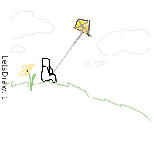 How to draw Kite flying / t9cagg1hs.png / LetsDrawIt