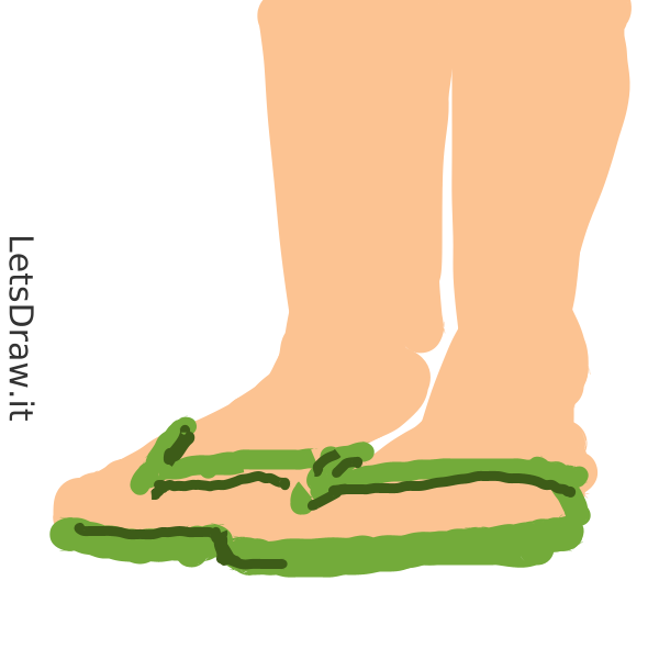 How to draw sandals / tb4mtmapp.png / LetsDrawIt