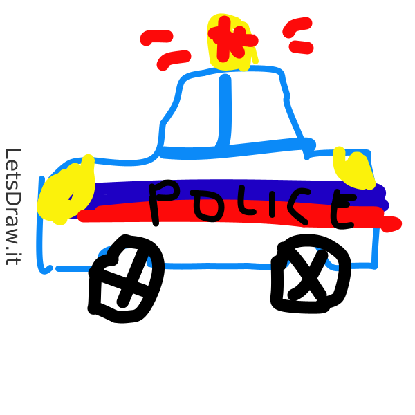 How to draw police car / tbtuea3sn.png / LetsDrawIt