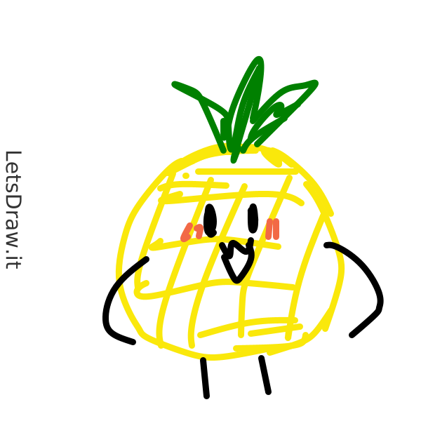 How to draw pineapple / ted4sp5e.png / LetsDrawIt