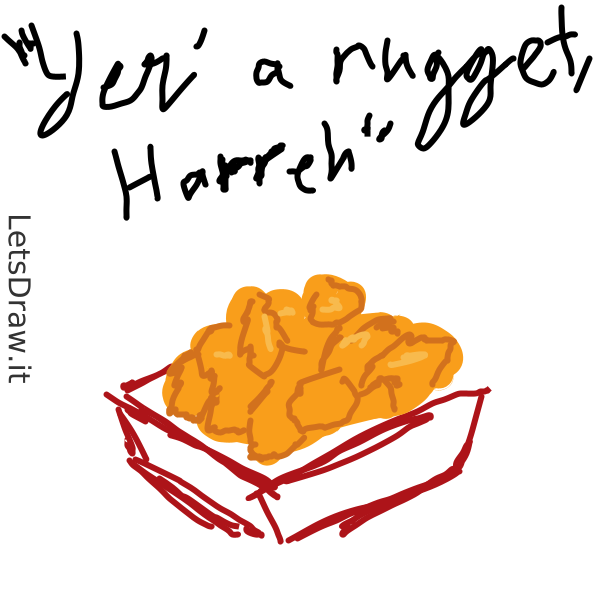 How to draw chicken nuggets / tfchq5xmp.png / LetsDrawIt