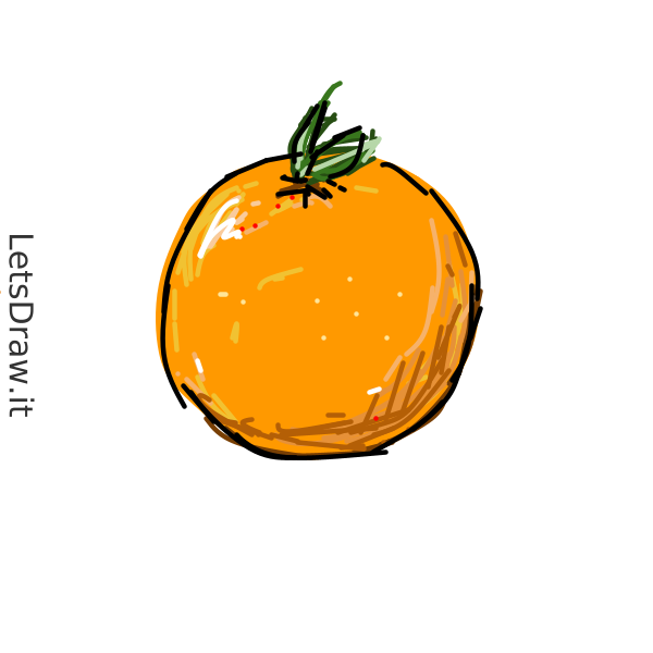 How to draw orange / LetsDrawIt