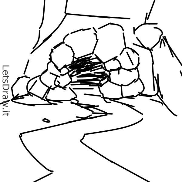 How to draw cave / LetsDrawIt
