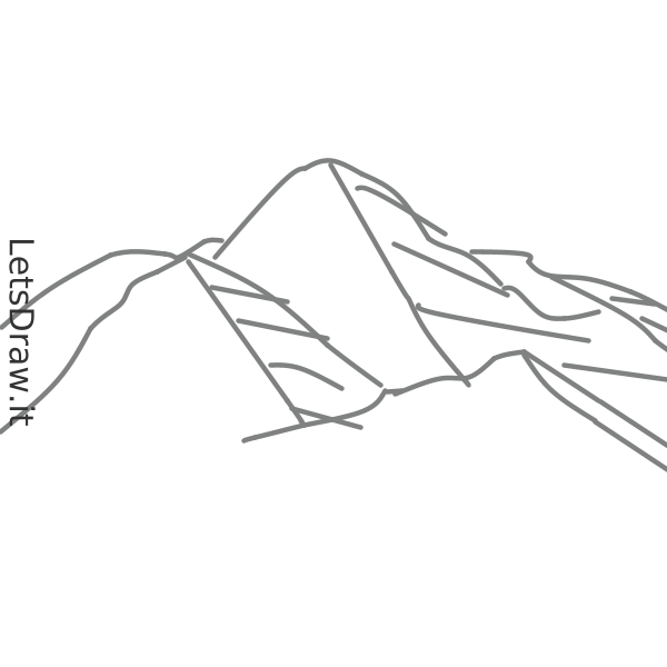 How to draw mountains / tk4ftbnm.png / LetsDrawIt