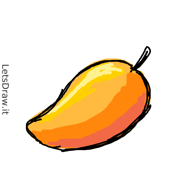How to draw mango / tkz98zpy7.png / LetsDrawIt