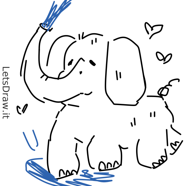 How to draw Elephants / tophdceq6.png / LetsDrawIt