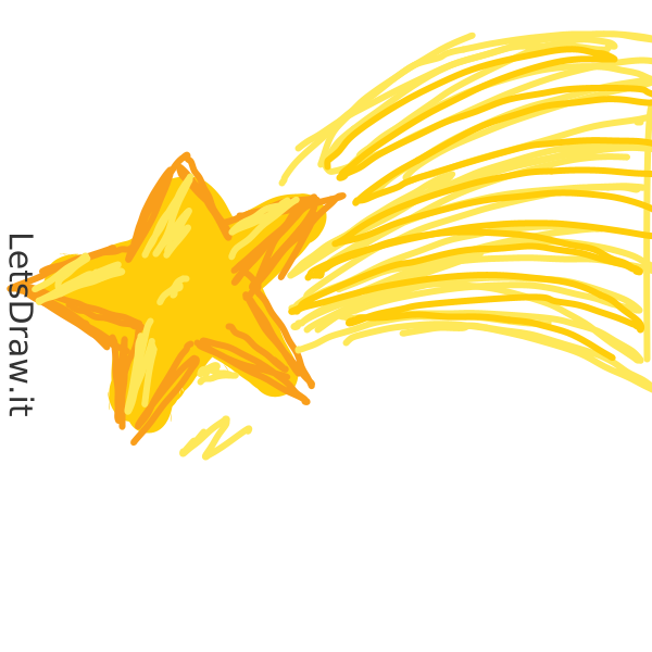 How to draw shooting star / tpmzqiuaf.png / LetsDrawIt
