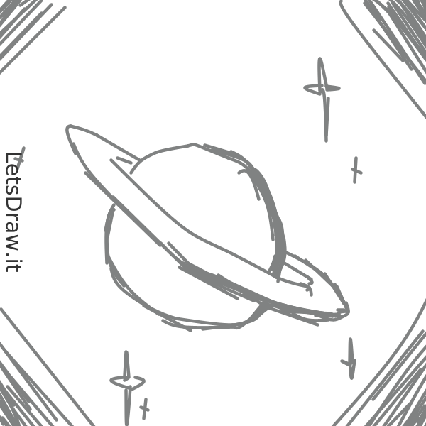 How To Draw Saturn Step By Step Drawing Guide By