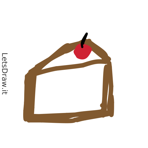 How to draw chocolate cake / twu4dxca6.png / LetsDrawIt