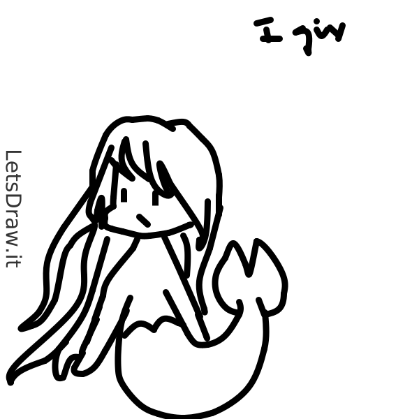 How to draw mermaid / tydibgjer.png / LetsDrawIt