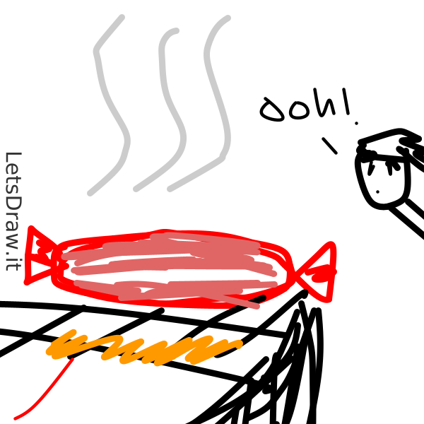 How to draw Barbecue / Learn to draw from other LetsdrawIt players