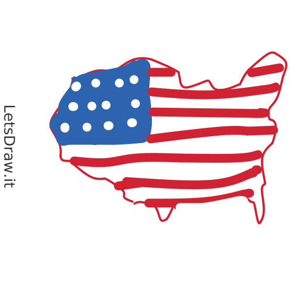 How to draw United-States / Learn to draw from other LetsdrawIt players