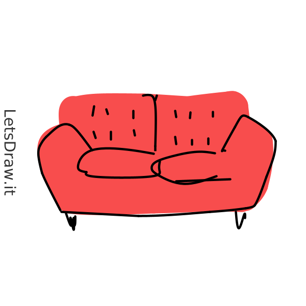 Como dibujar sofá / Aprende a dibujar de otros artistas de Letsdraw.it