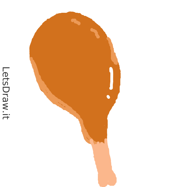 How to draw Fried chicken / u733qpiij.png / LetsDrawIt