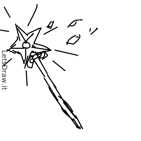 How to draw wand / uakcnwxyi.png / LetsDrawIt