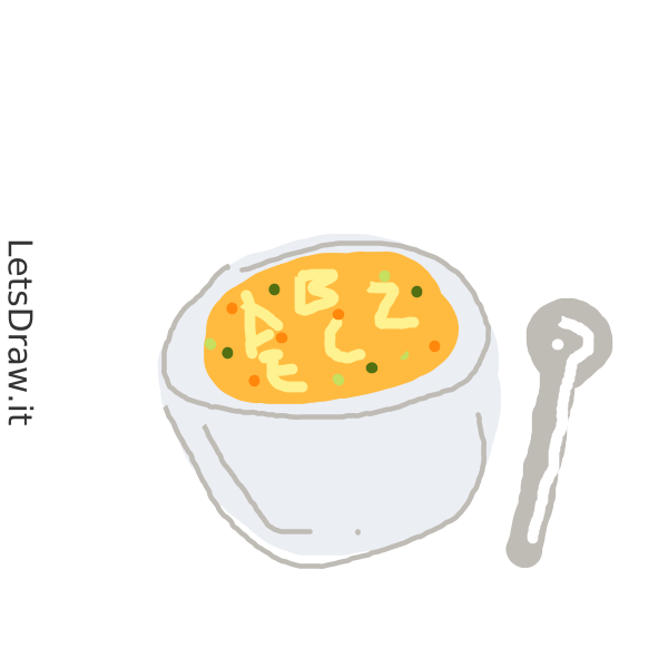 How to draw alphabet soup / ud6kkiusu.png / LetsDrawIt