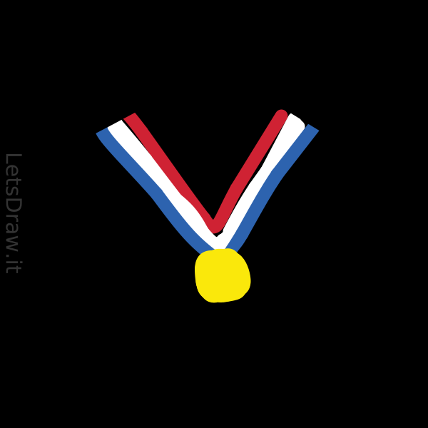 How to draw gold medal / udf4r9ehy.png / LetsDrawIt