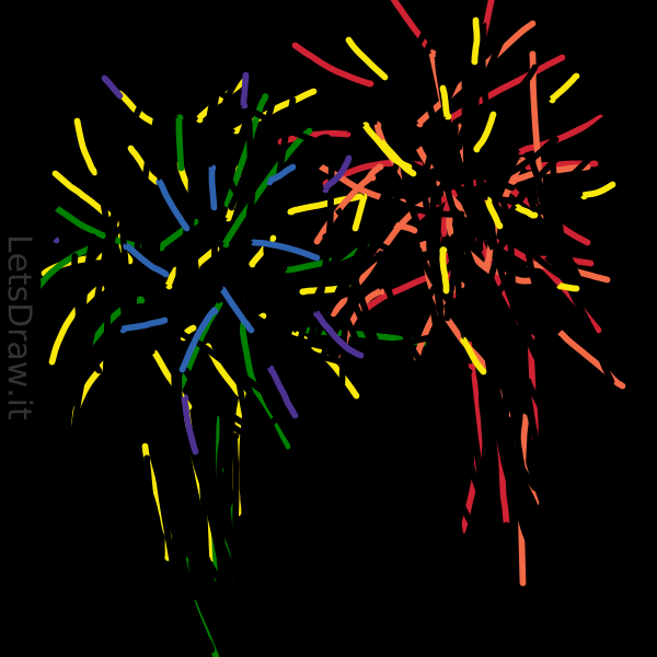 vuurwerk tekenen / LetsDrawIt