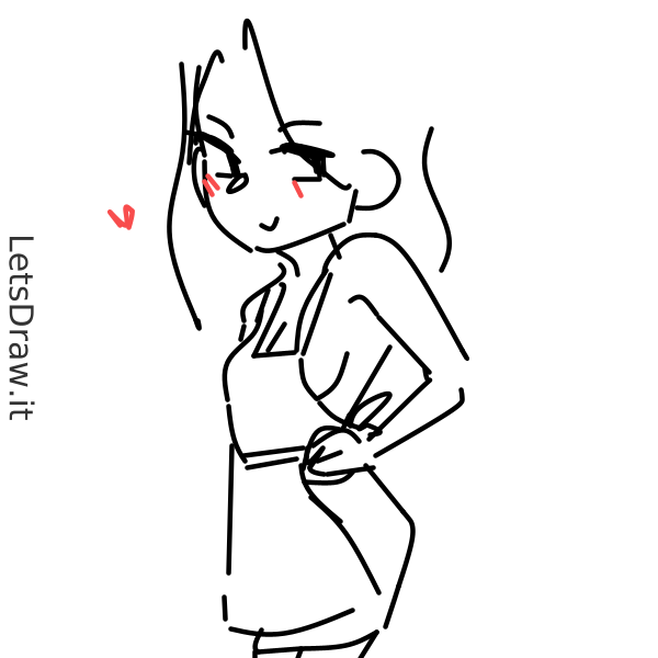 How to draw apron / LetsDrawIt