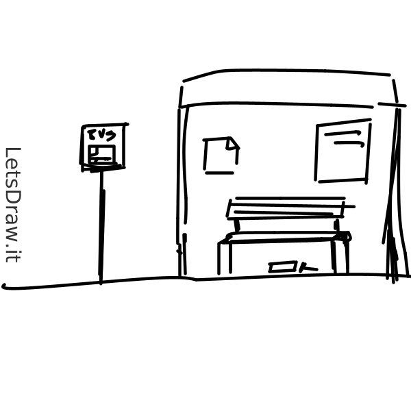 How to draw bus stop / ujpfm96pf.png / LetsDrawIt