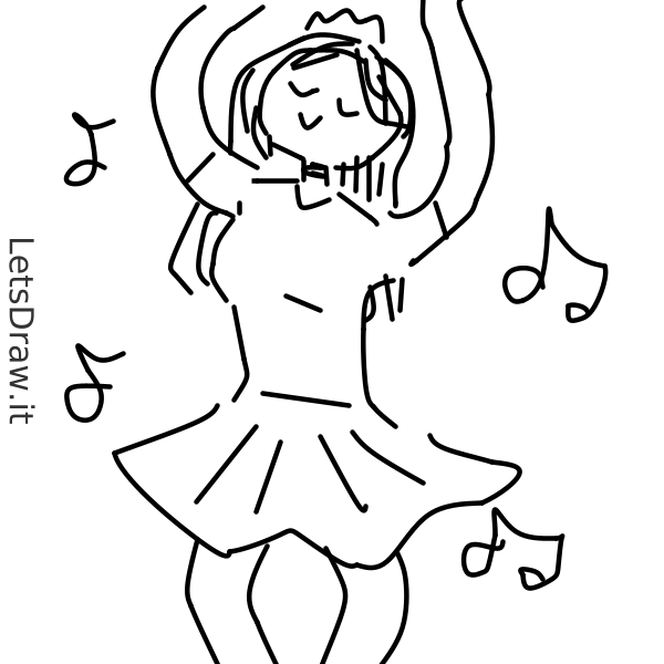 How to draw dancer / uk9mnrrkm.png / LetsDrawIt