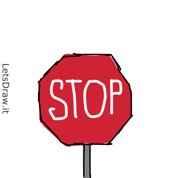 How to draw Sign stop / ukg6b98zc.png / LetsDrawIt