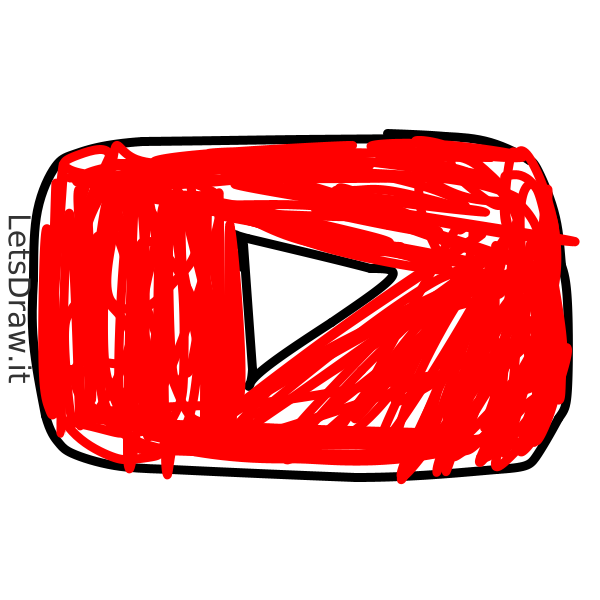 How to draw Youtube / ukhygegxi.png / LetsDrawIt