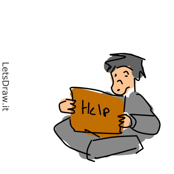 How to draw homeless / ukn3cnebf.png / LetsDrawIt