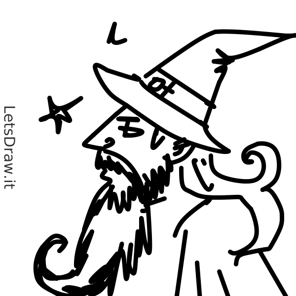 How to draw wizard / umgqo933.png / LetsDrawIt