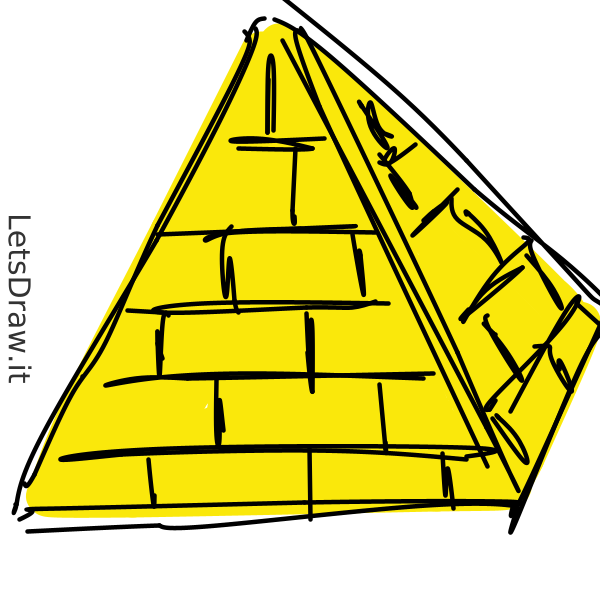 How to draw pyramid / unyunuott.png / LetsDrawIt