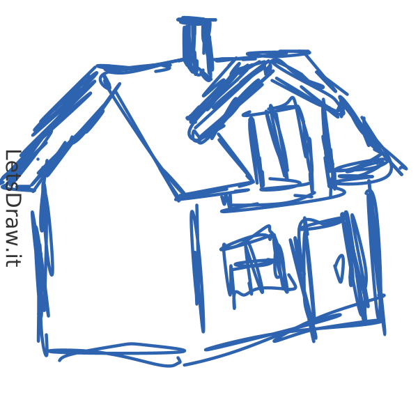 How to draw house / updzcttg.png / LetsDrawIt