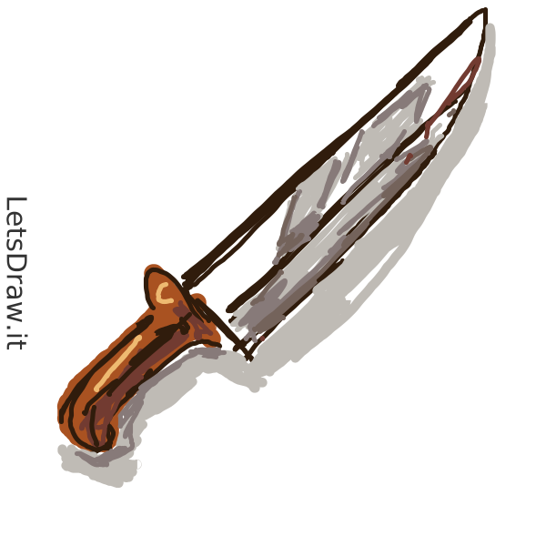 How to draw knife / LetsDrawIt