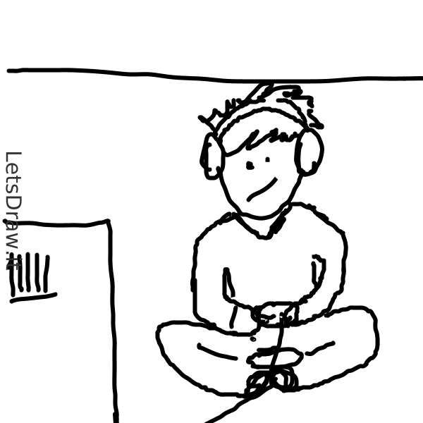 How to draw gamer / ur35x3ftn.png / LetsDrawIt