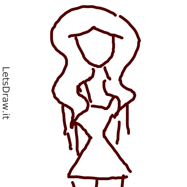 How to draw lady / us7ftqhbf.png / LetsDrawIt