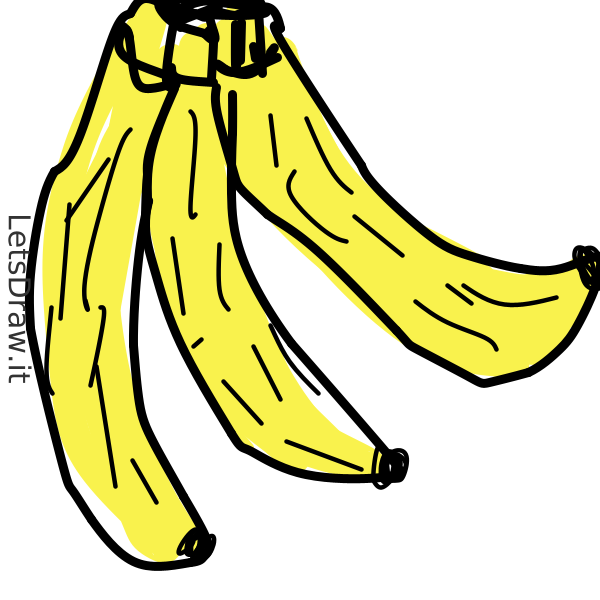 How to draw bananas / uun6pwqcr.png / LetsDrawIt