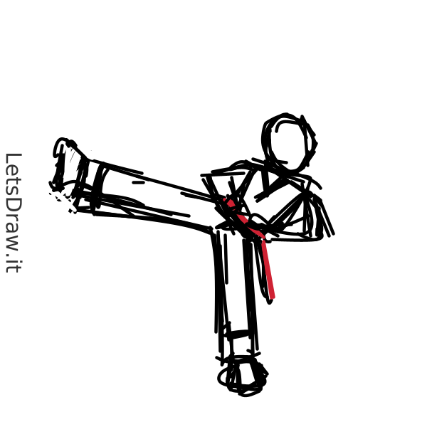 How to draw karate / uxbd4uma.png / LetsDrawIt