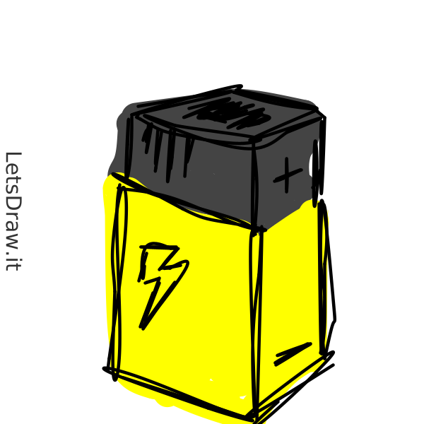 How to draw battery / uxnsfph8q.png / LetsDrawIt